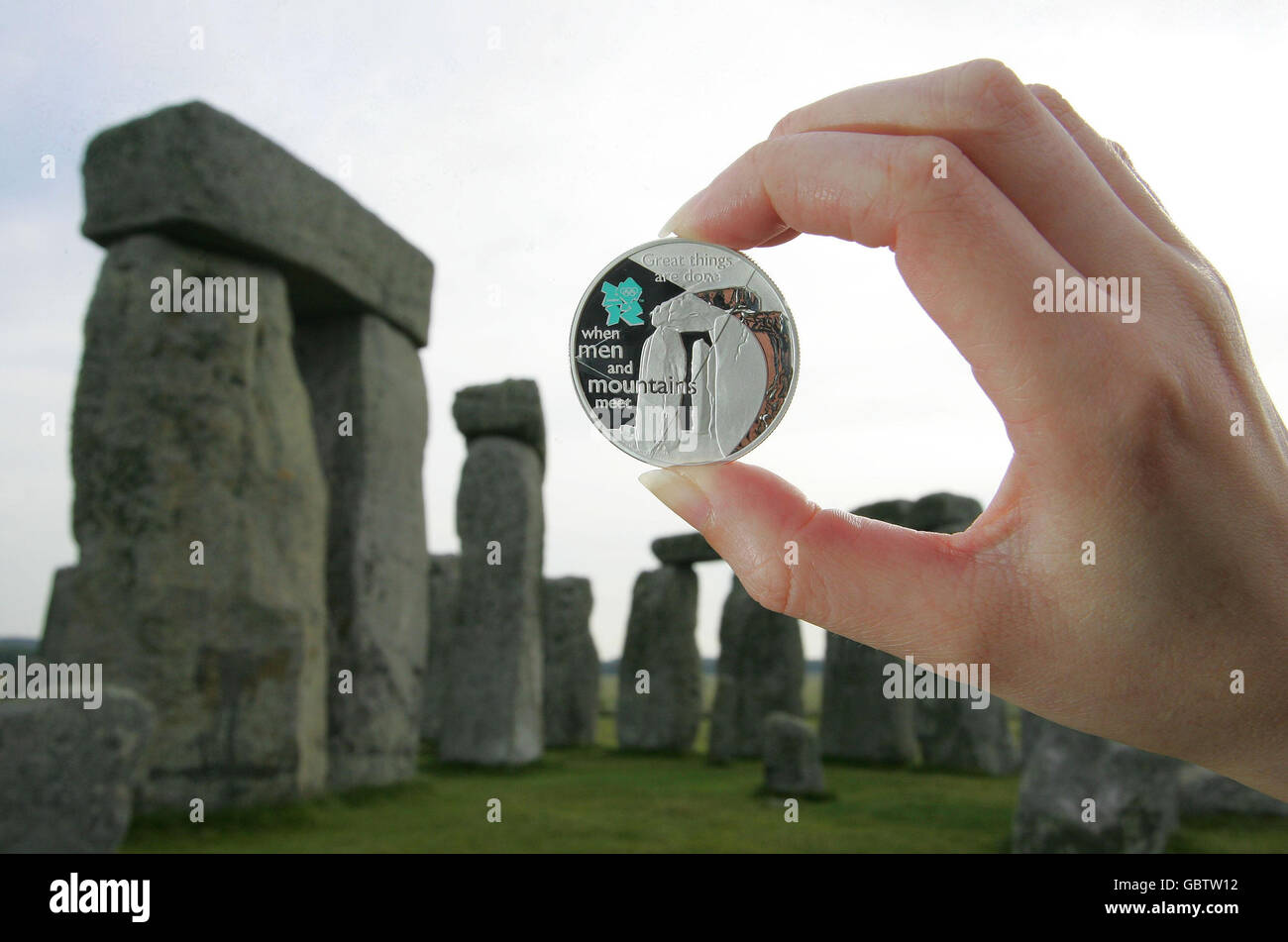 Pictured at stonehenge on salisbury plain hi-res stock photography and ...