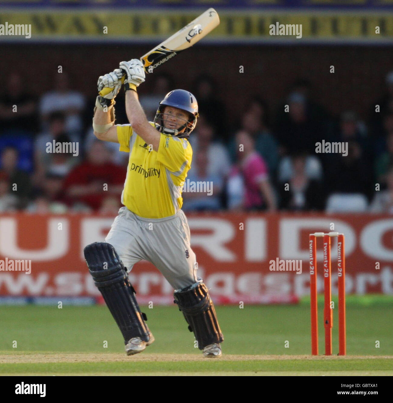 Cricket lancashire full length batting mangrr hi-res stock photography ...