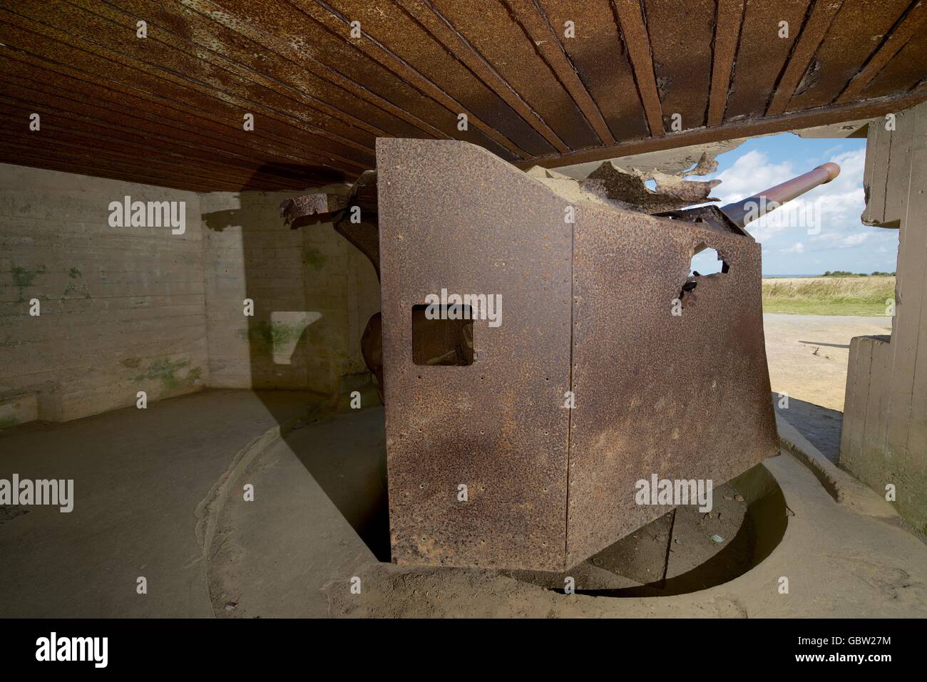 Battery of Longues sur Mer, Normandy, France Stock Photo - Alamy