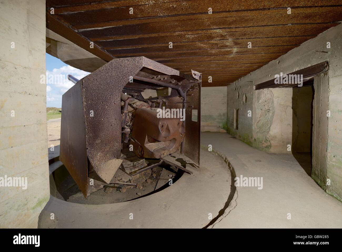 Battery of Longues sur Mer, Normandy, France Stock Photo - Alamy