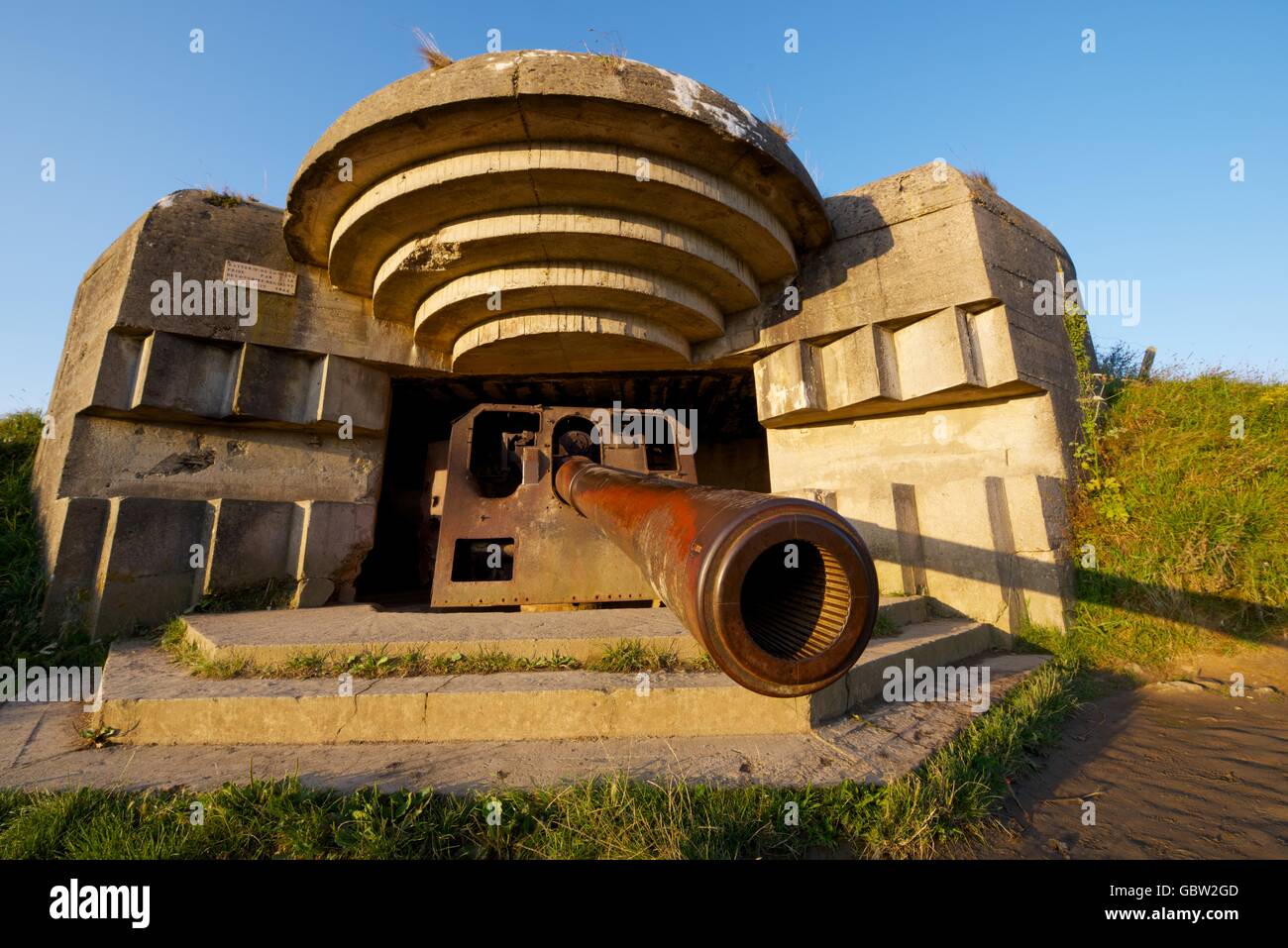 Battery of Longues sur Mer, Normandy, France Stock Photo - Alamy