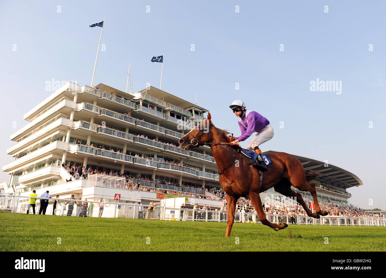 General view of the Queen's Stand (left) and Duchess's stand at Epsom ...