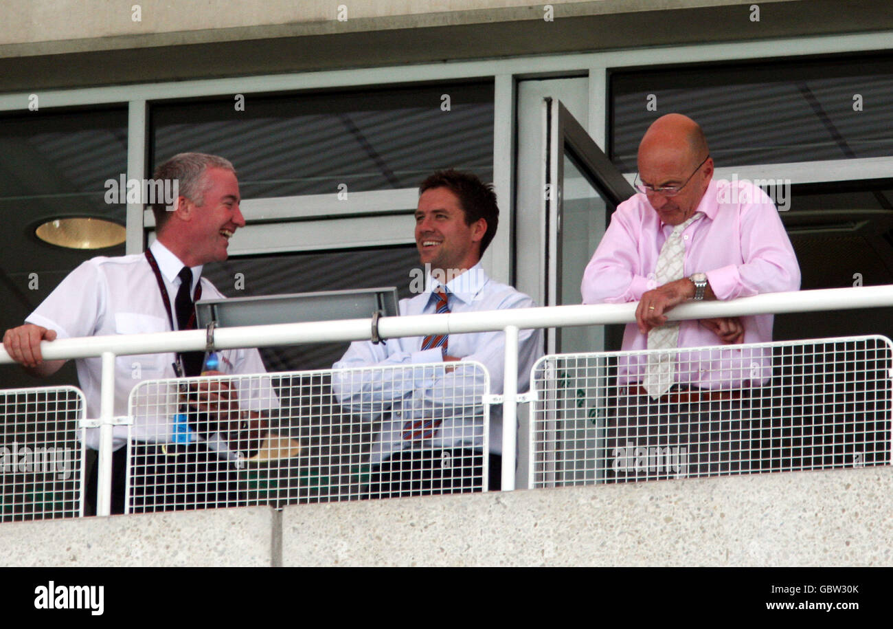 Michael Owen watches the races from the stands during the Coral-Eclipse ...