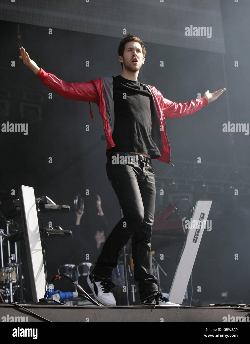 Calvin Harris performing on the Main Stage at the Wireless Festival in ...