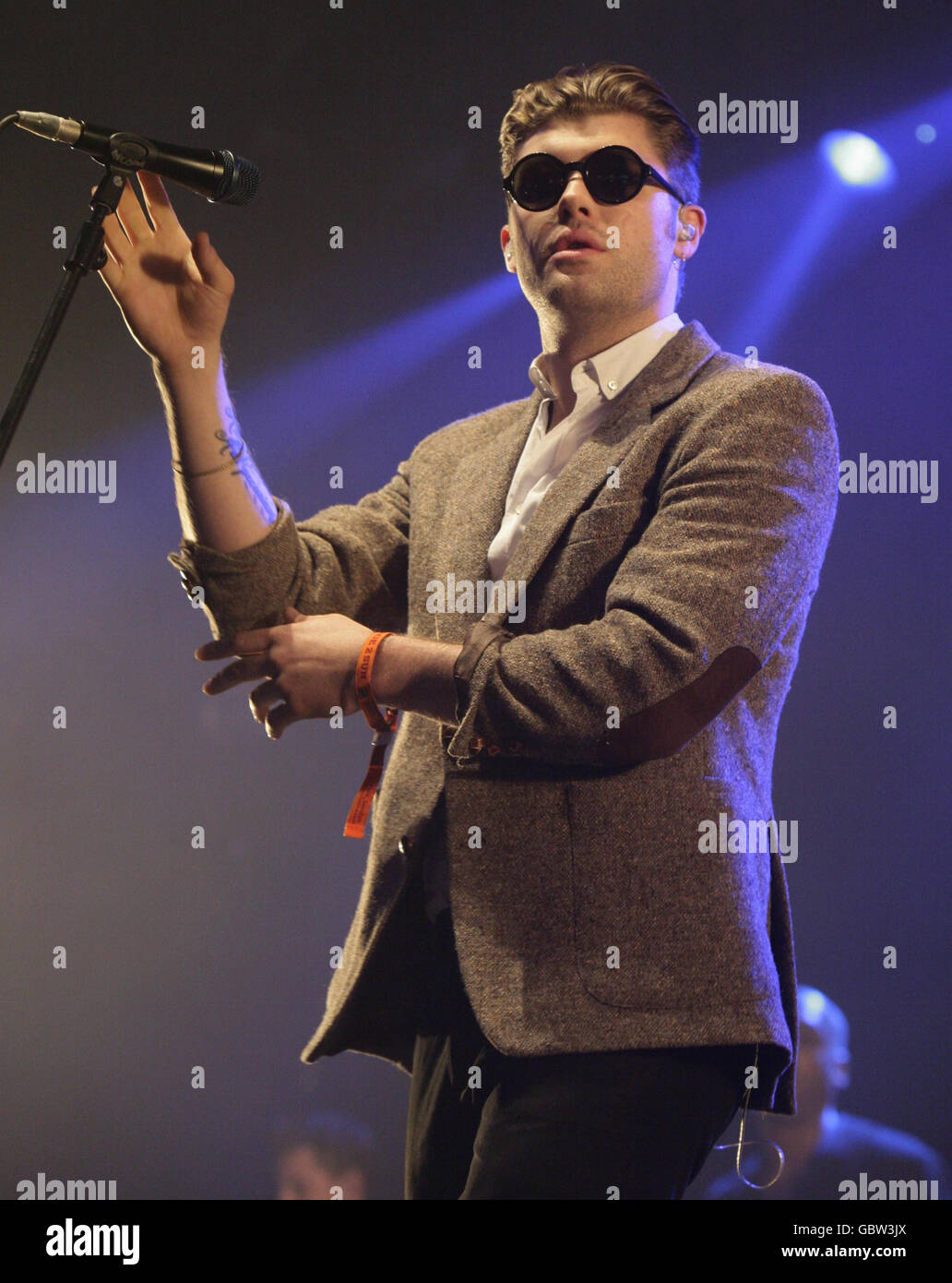 Daniel Merrieweather performing on the Second Stage at the Wireless ...