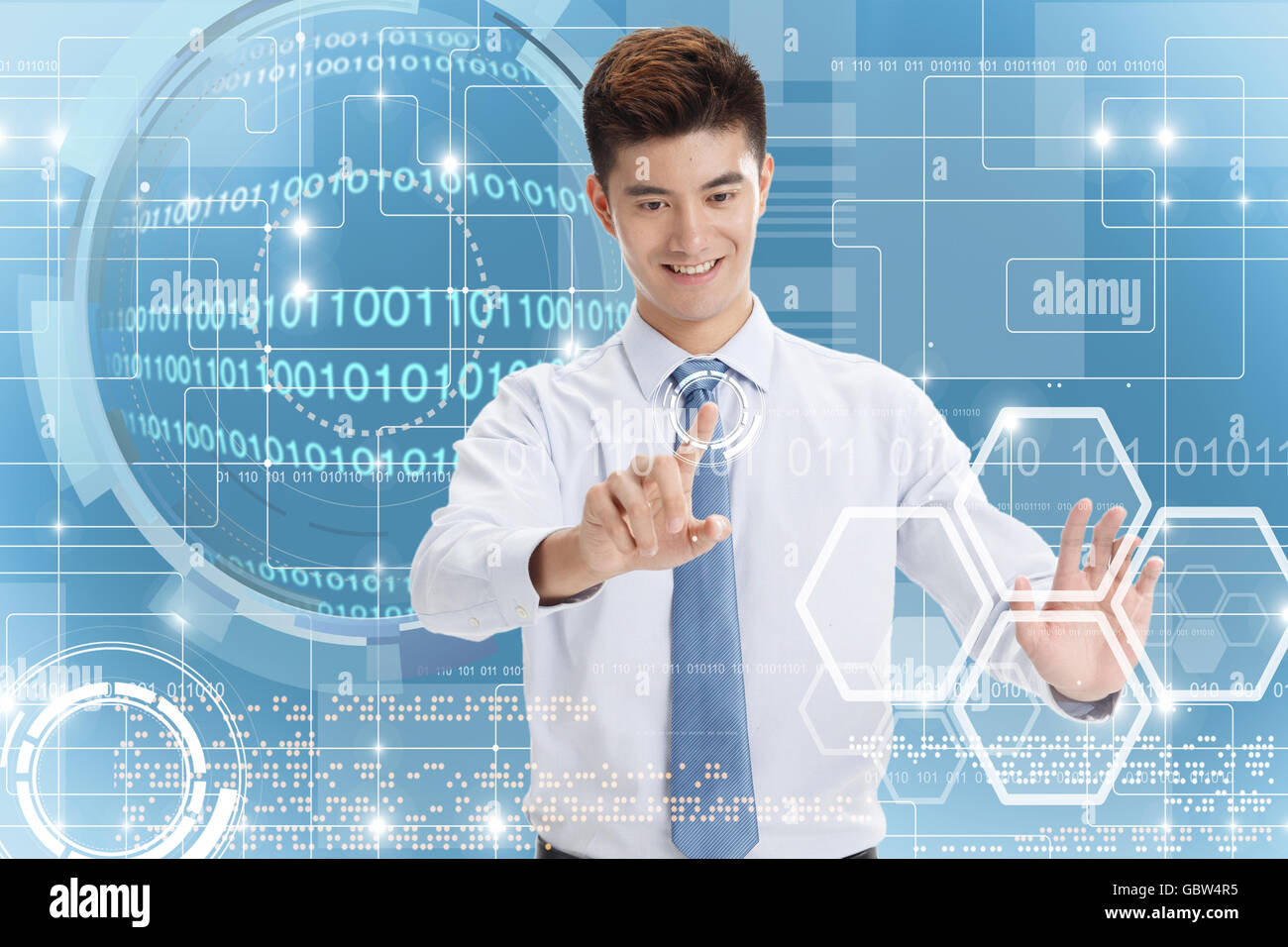 Business men do data analysis Stock Photo - Alamy