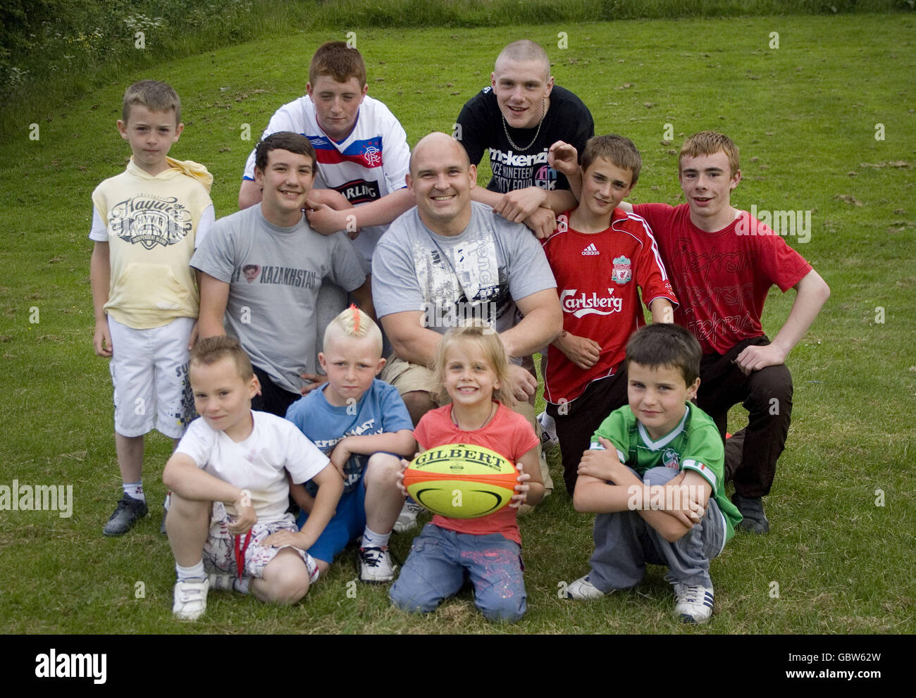 Action from the Street Rugby event at Halgreen Avenue, Drumchapel ...