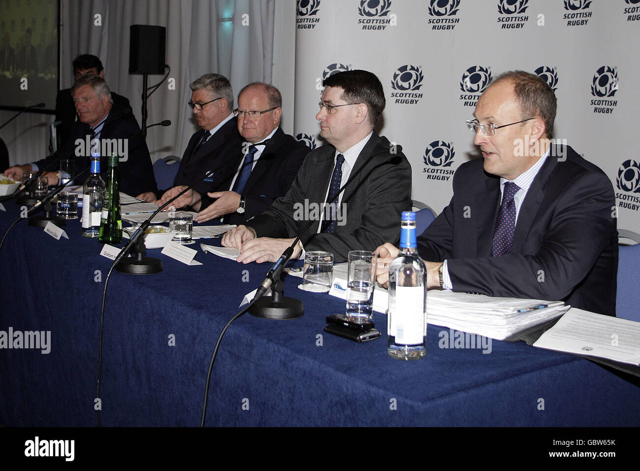 Gordon McKie (far right) CEO of the SRU with from right, Graham Ireland ...