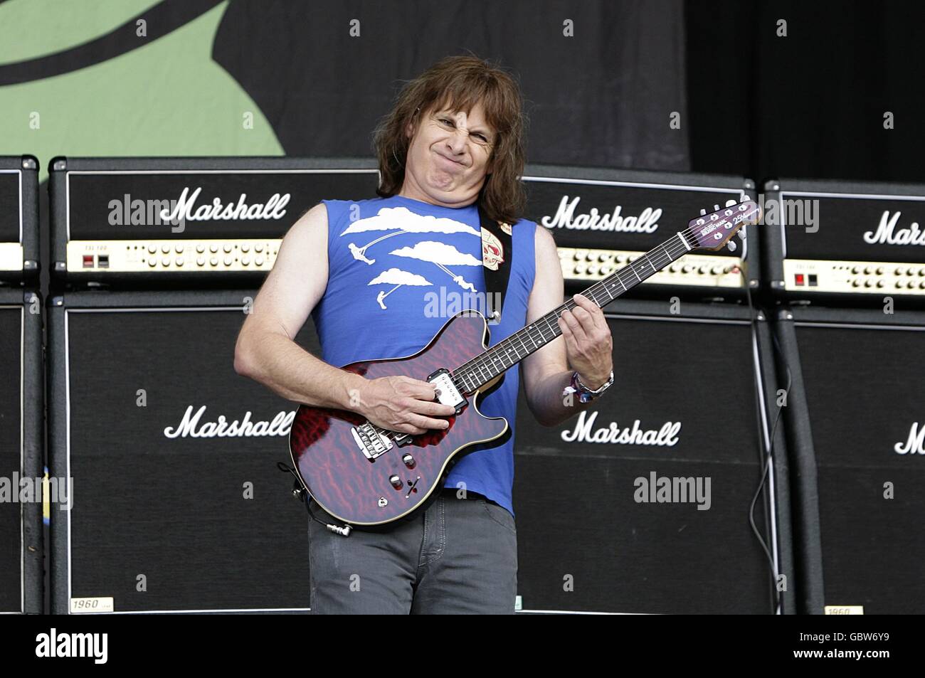 Nigel Tufnel (Christopher Guest) from Spinal Tap performing during the ...