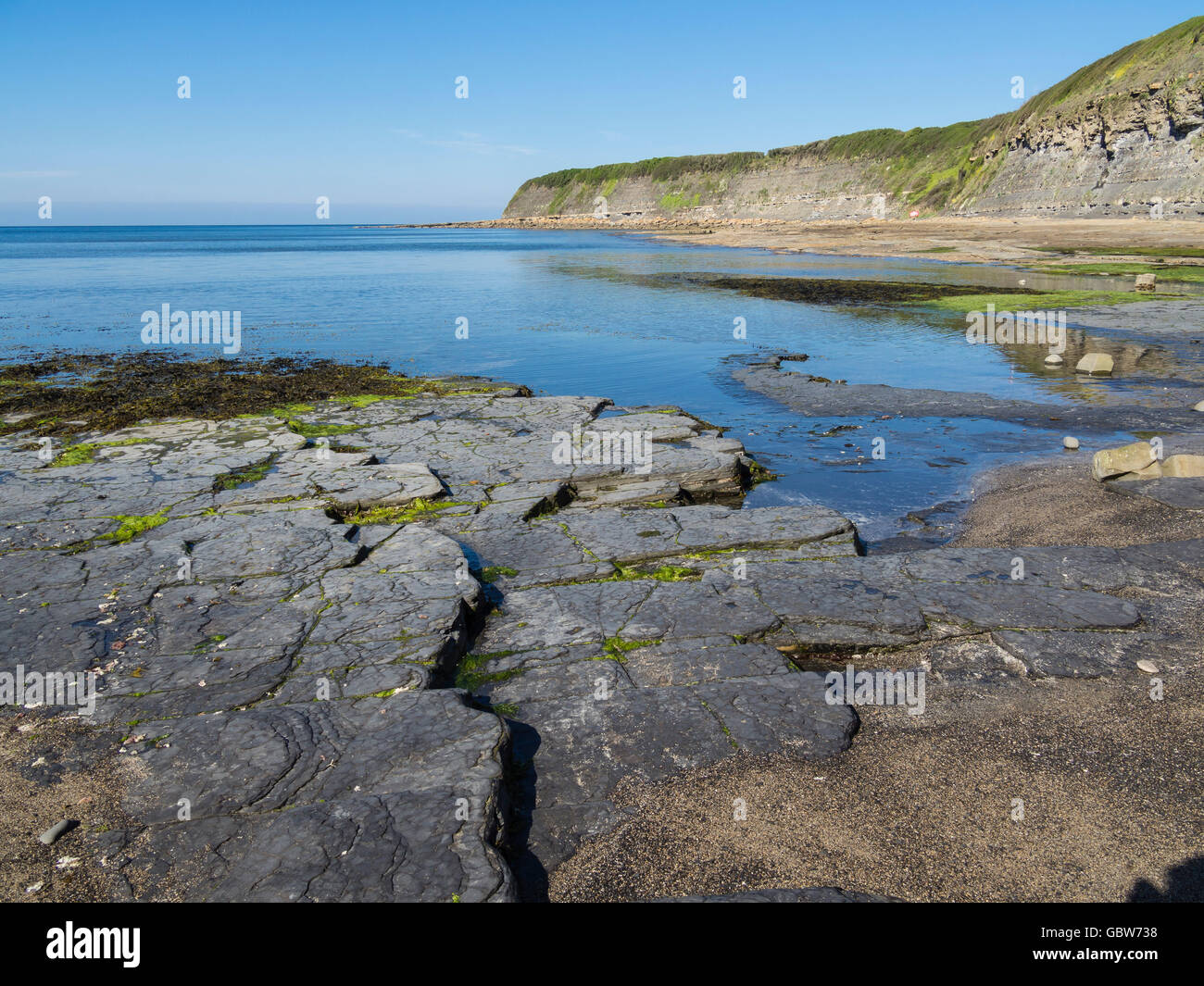 Limestone Rock Ledges in Kimmeridge Bay, Isle of Purbeck, Dorset ...
