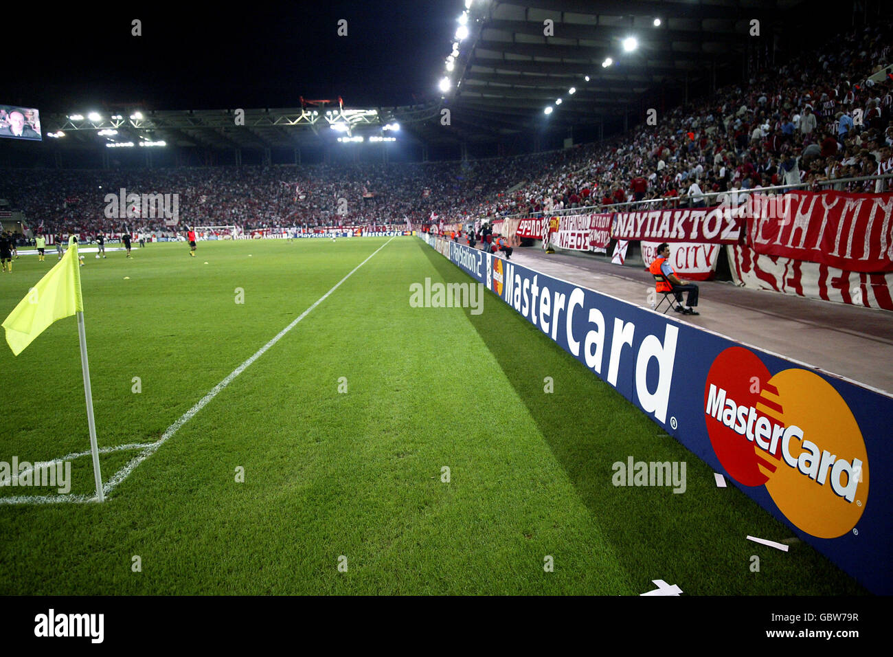 A general view of the Karaiskaki Stadium, home of Olympiakos Stock ...