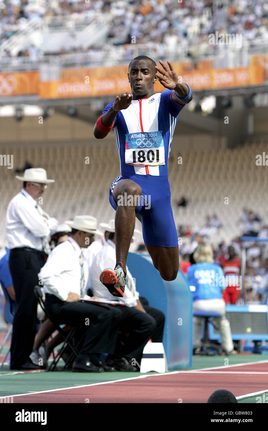 Athletics Full Length Triple Jump High Resolution Stock Photography and ...