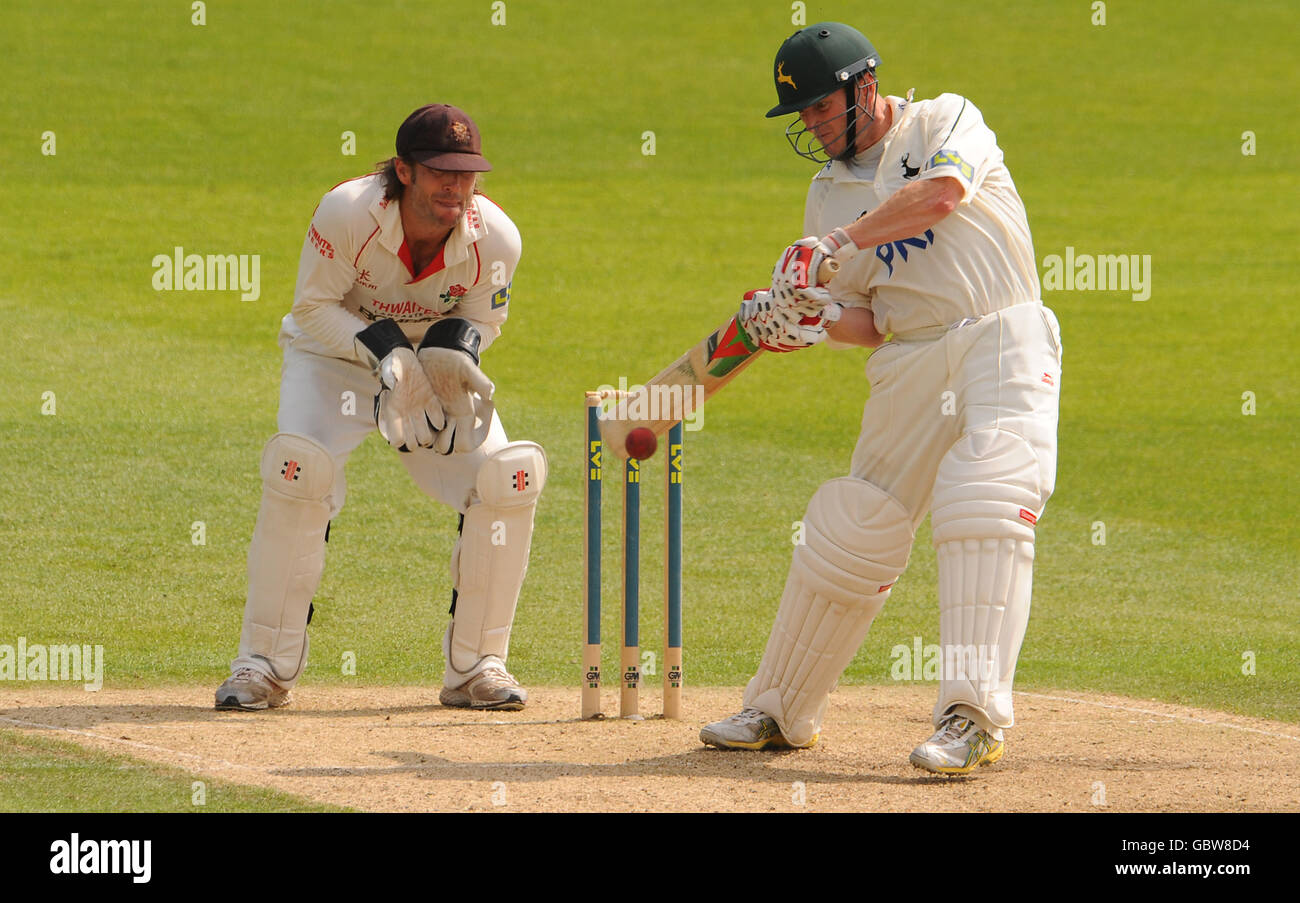 Nottinghamshire's Ali Brown in action against Lancashire Stock Photo ...