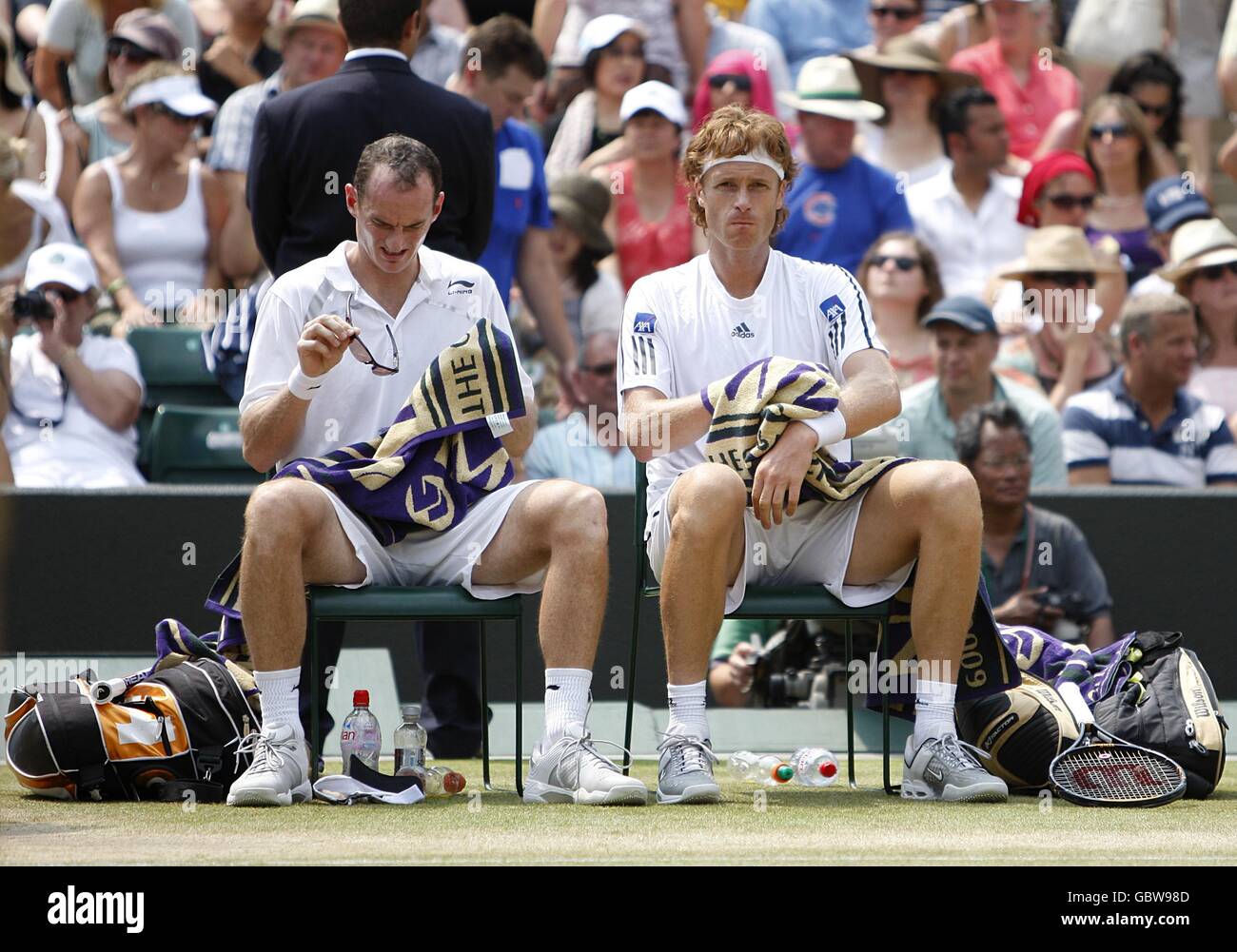 South Africa's Wesley Moodie (left) and Belgium's Dick Norman during ...