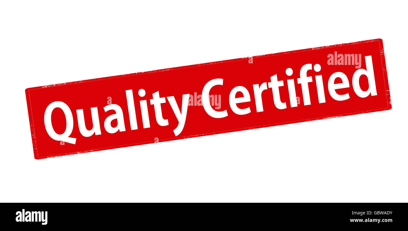 Rubber stamp with text quality certified inside, vector illustration ...