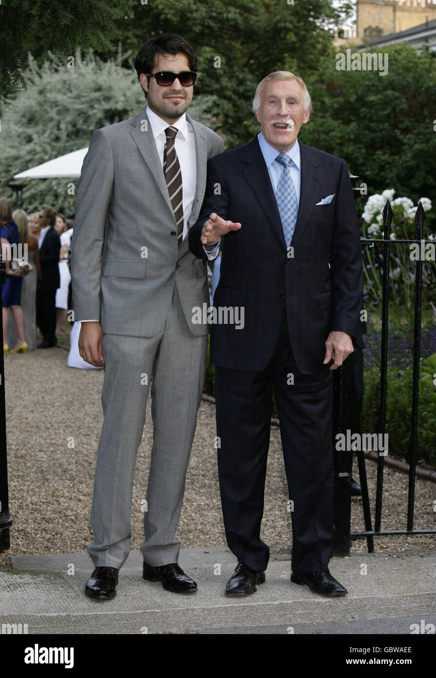 Bruce Forsyth (right) and his son Jonathan Forsyth arrive at Sir David ...
