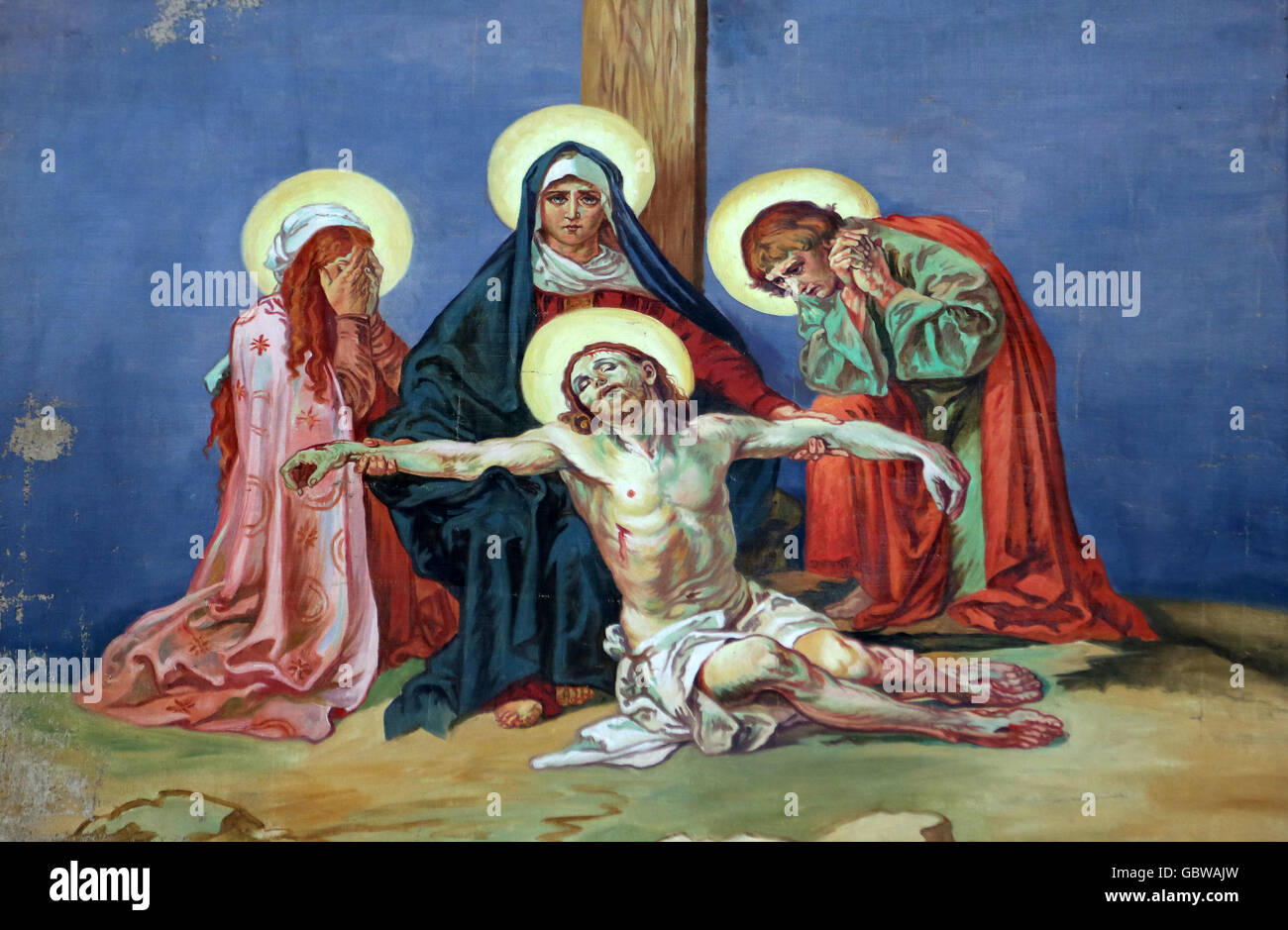 13th Stations of the Cross, Jesus' body is removed from the cross ...