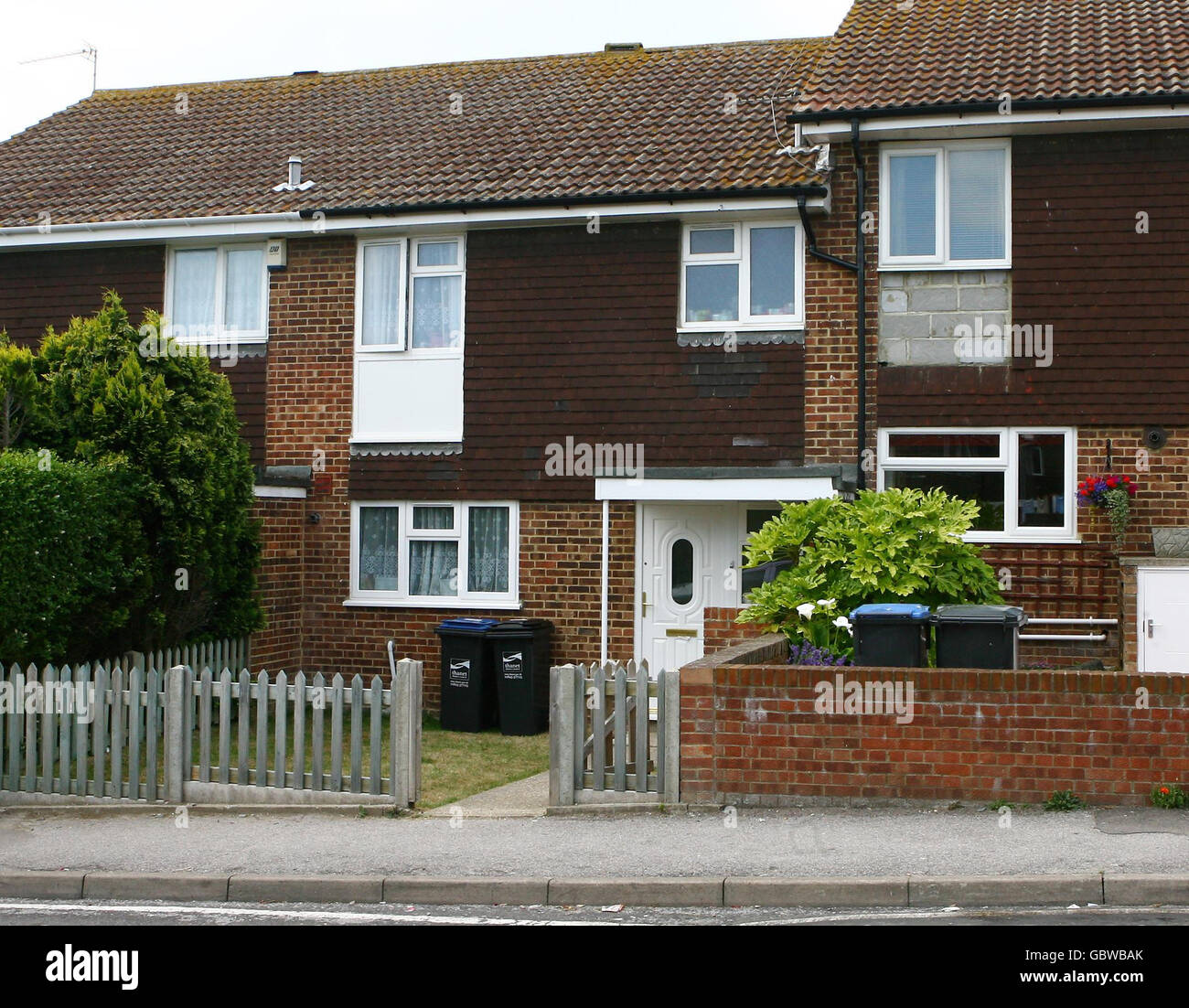 A general view of the former home of Peter Tobin (centre), in Irvine ...