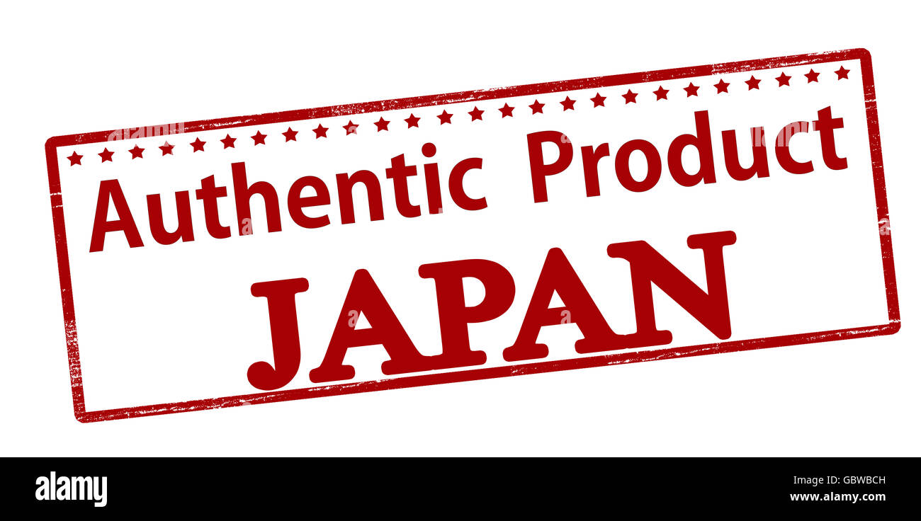 Rubber stamp with text authentic product Japan inside, vector ...