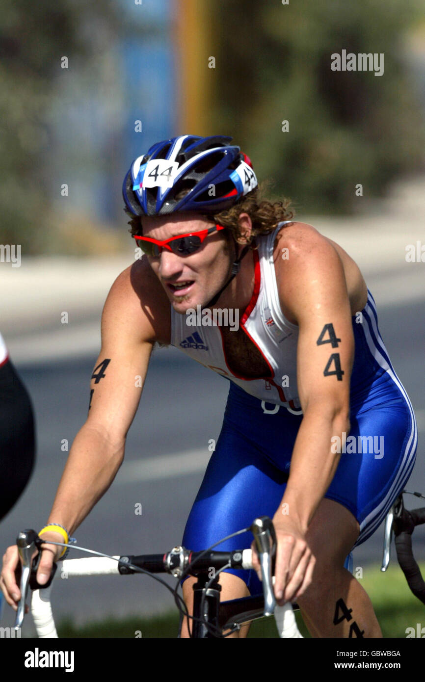 Triathlon - Athens Olympic Games 2004 - Men's Triathlon Stock Photo - Alamy