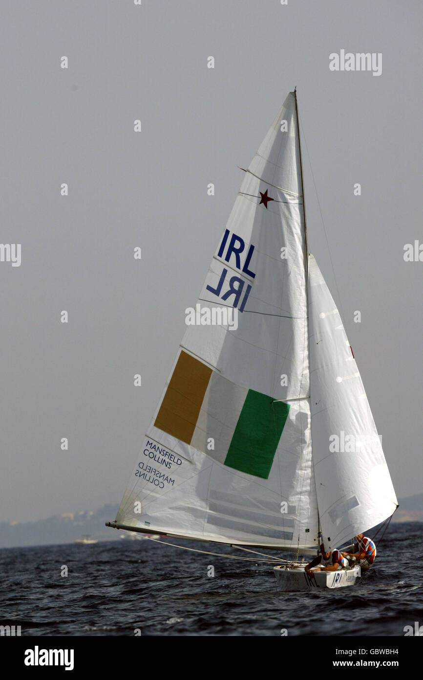 Irelands mark mansfield and killian collins in action hi-res stock ...