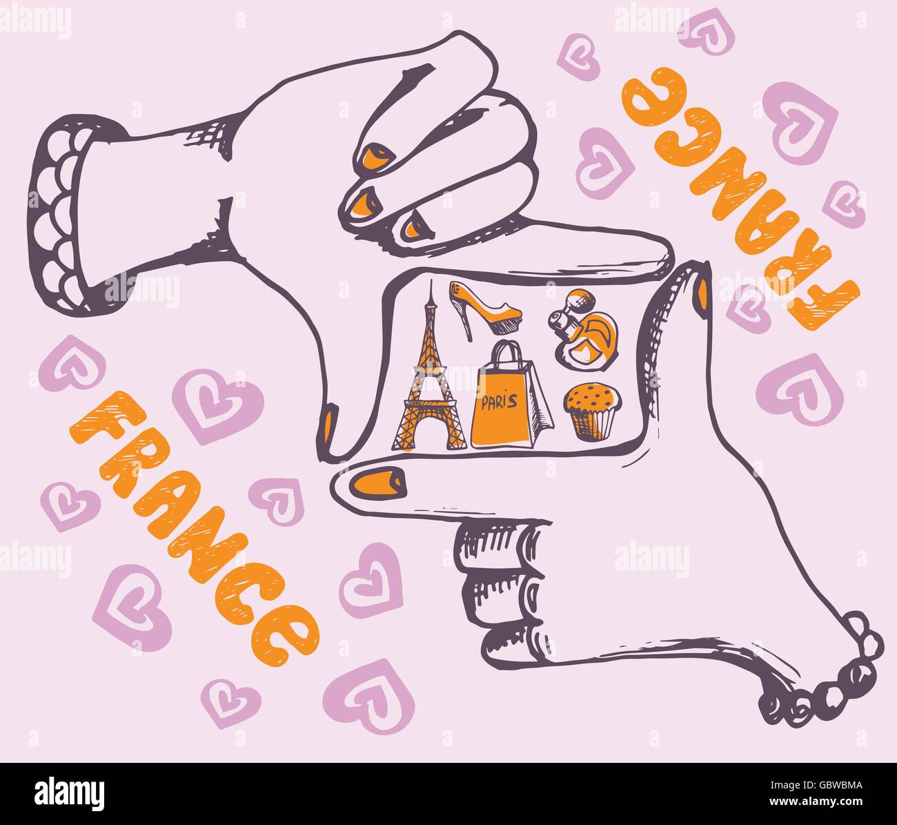 Conceptual illustration on the theme of France Stock Vector Image & Art ...