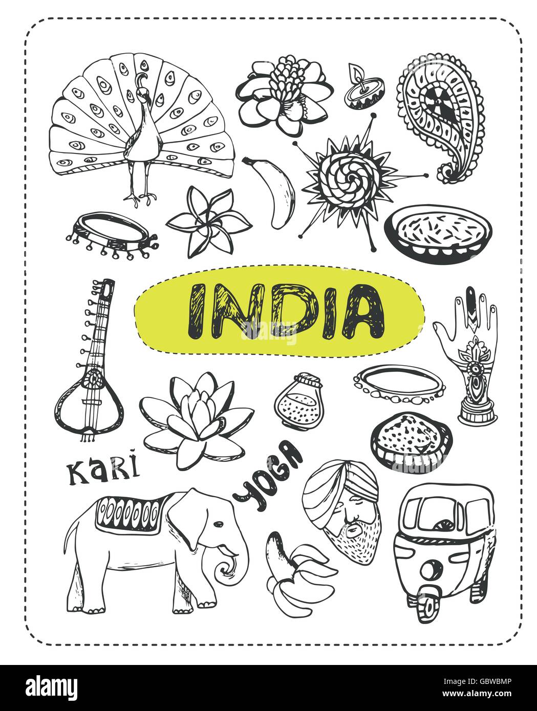 Doodle about India Stock Vector Image & Art - Alamy