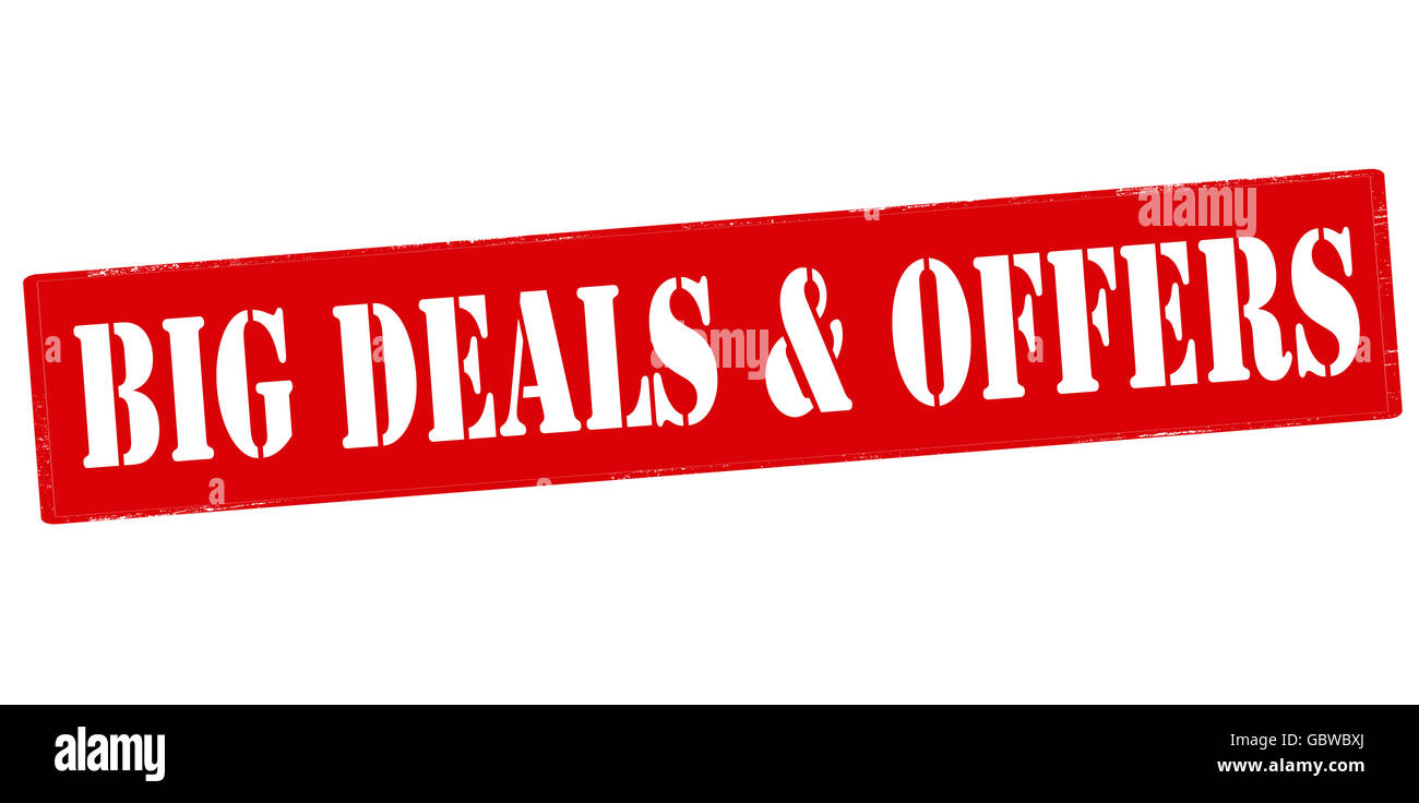 Rubber stamp with text big deals and offers inside, vector illustration ...