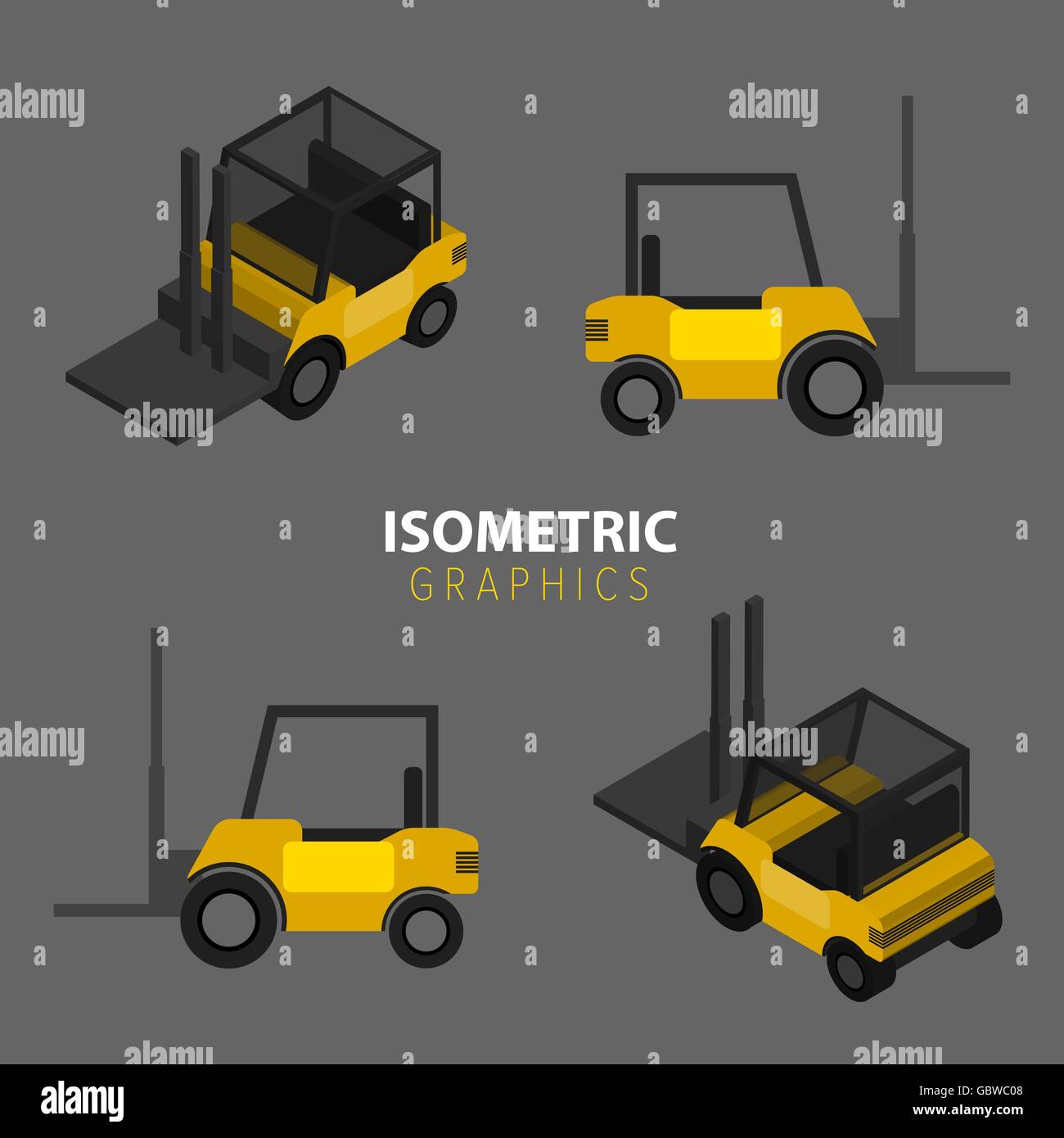 Isometric Warehouse forklift Stock Vector Image & Art - Alamy