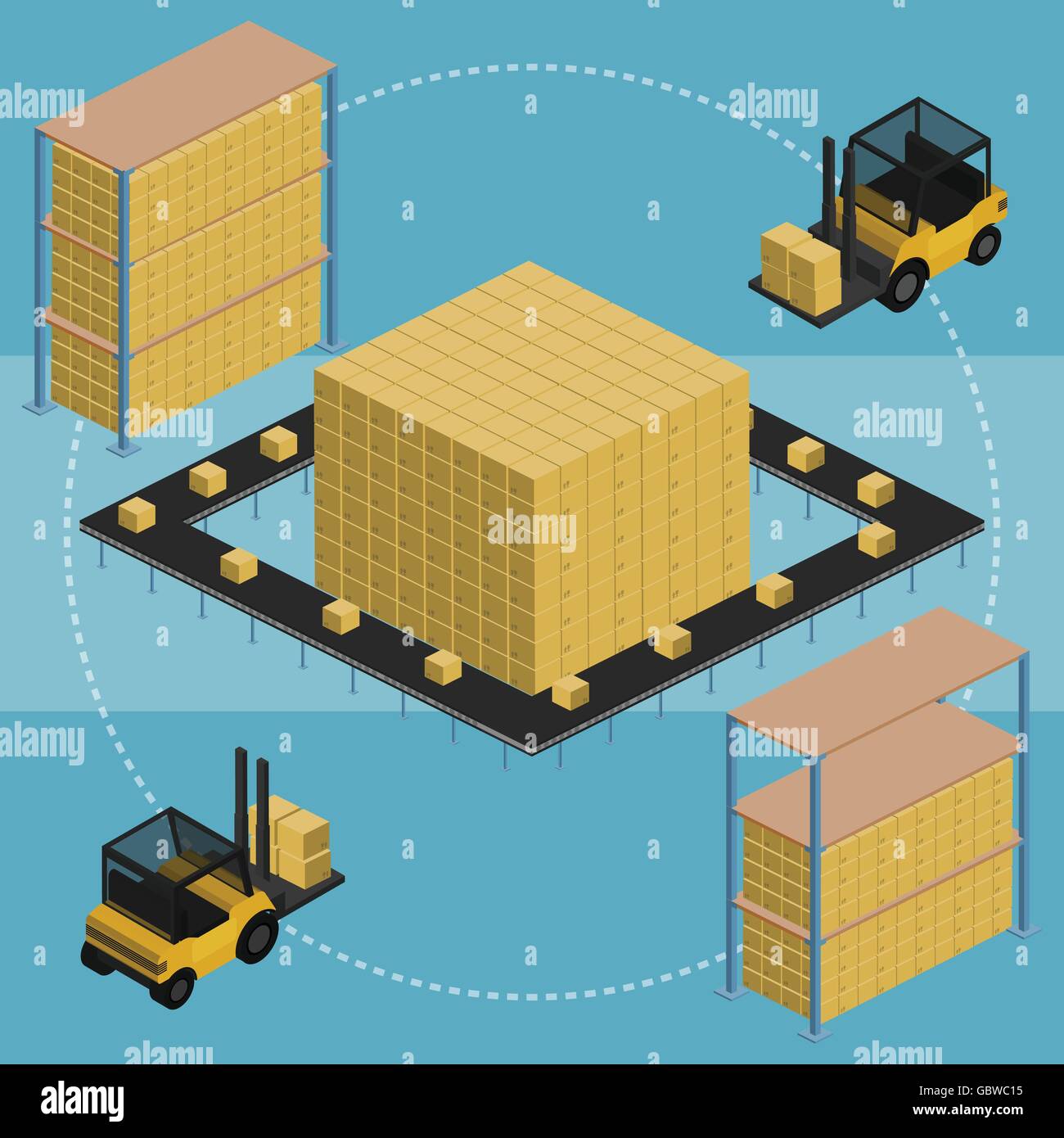 Warehouse infographic boxes storage hi-res stock photography and images ...
