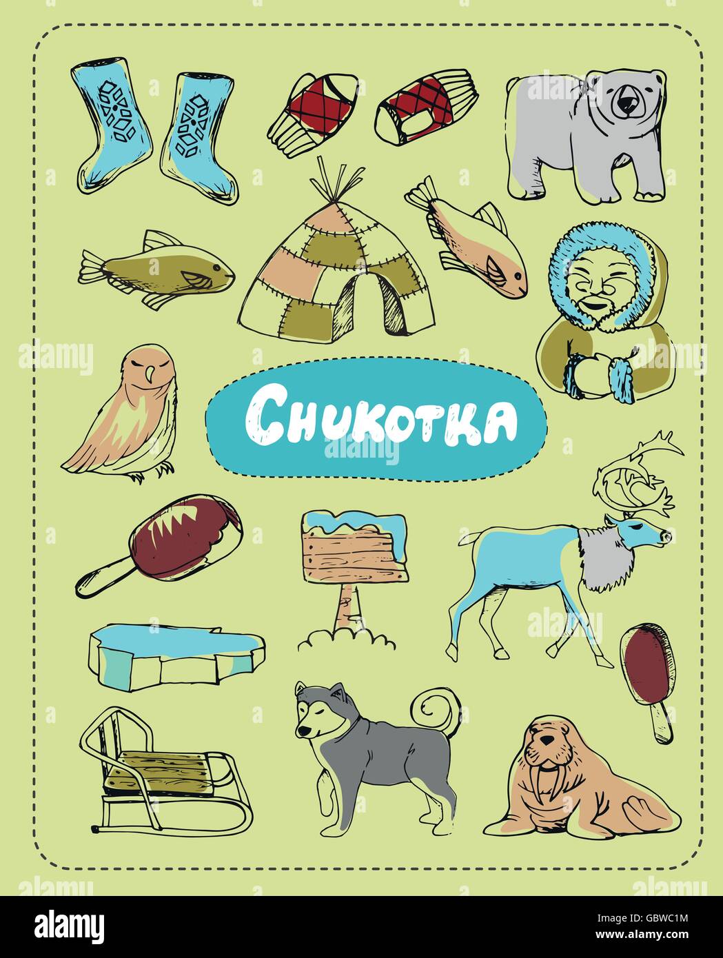 Chukotka ice Stock Vector Images - Alamy