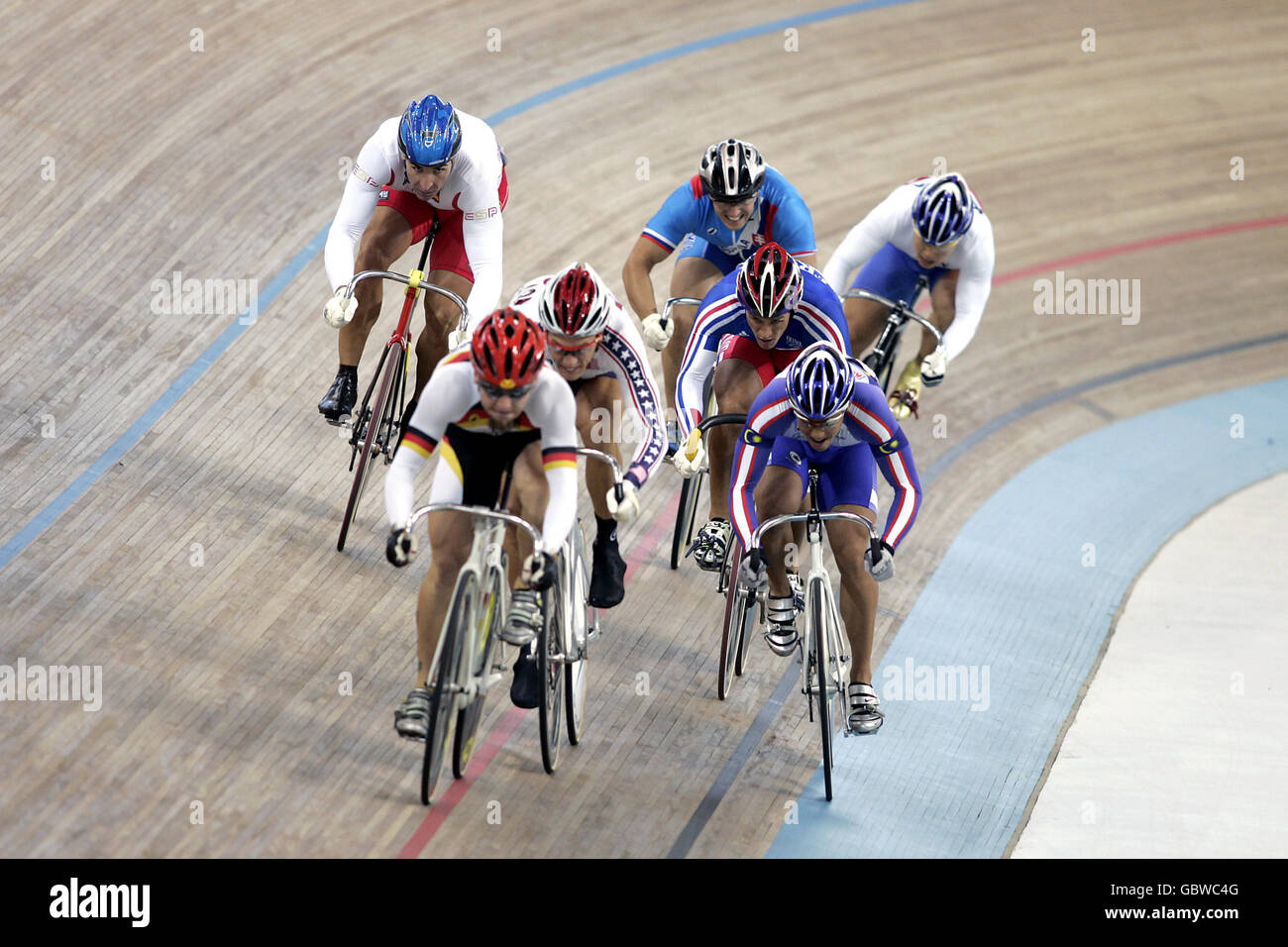 Cycling - Athens Olympic Games 2004 - Men's Keirin. Race action Stock ...