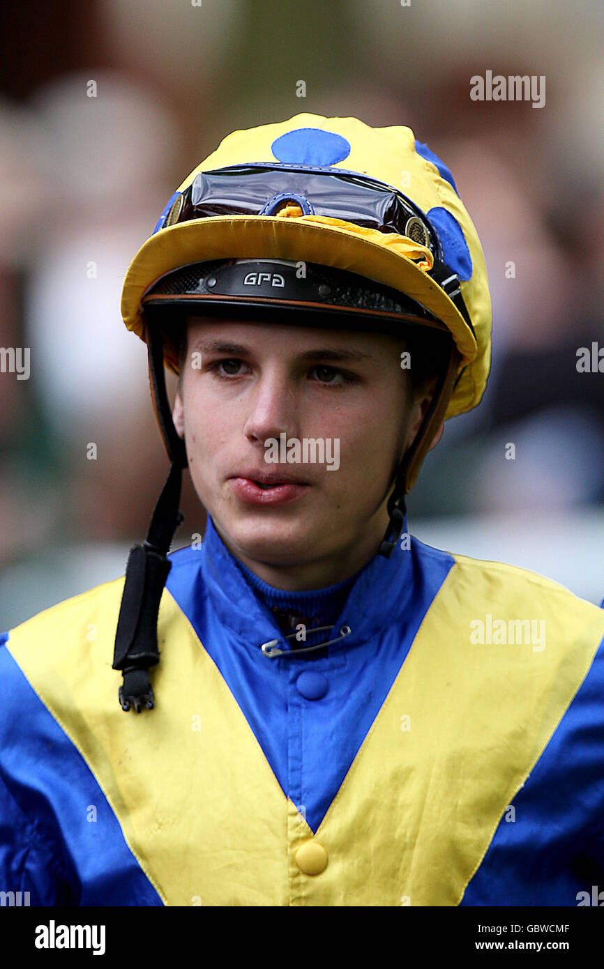 Horse Racing - Haydock Park Racecourse. Sam Hitchcott, Jockey Stock ...