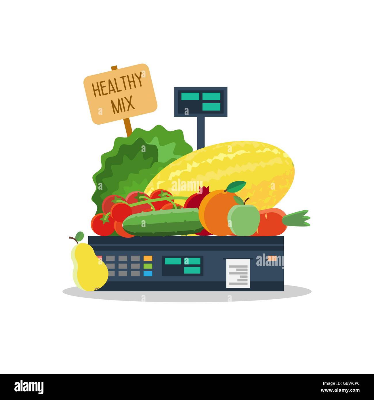 Fruits scales Stock Vector Images - Alamy