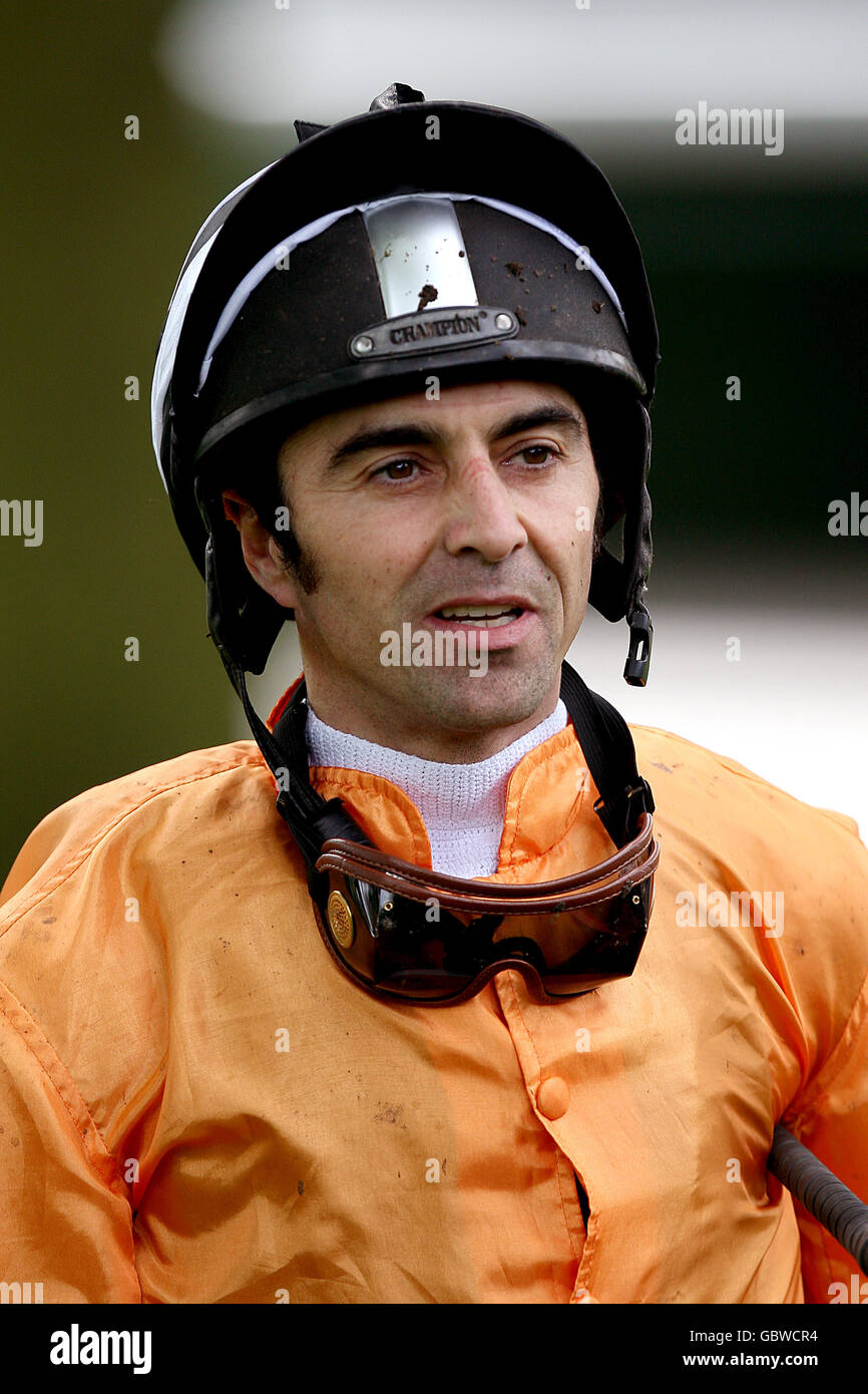 Horse Racing - Haydock Park Racecourse. Alan Munro, Jockey Stock Photo ...