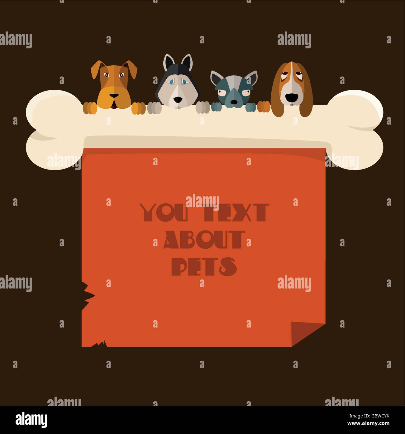 Vector illustration of dogs Stock Vector Image & Art - Alamy