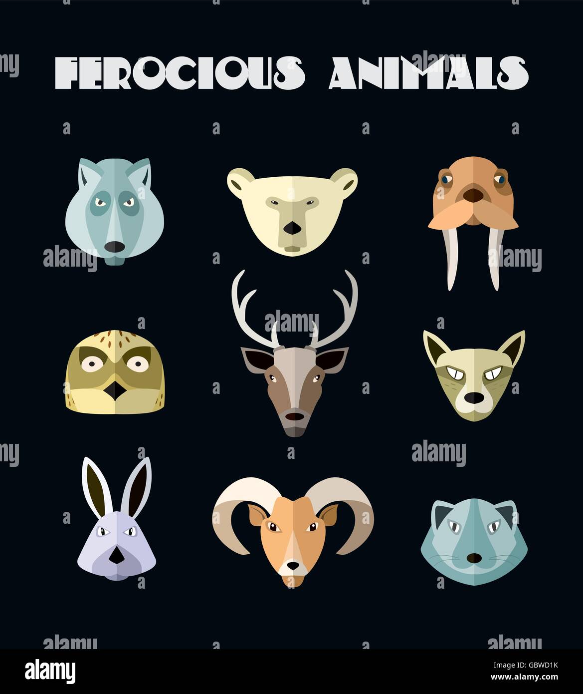 Vector illustration of animals Stock Vector Image & Art - Alamy