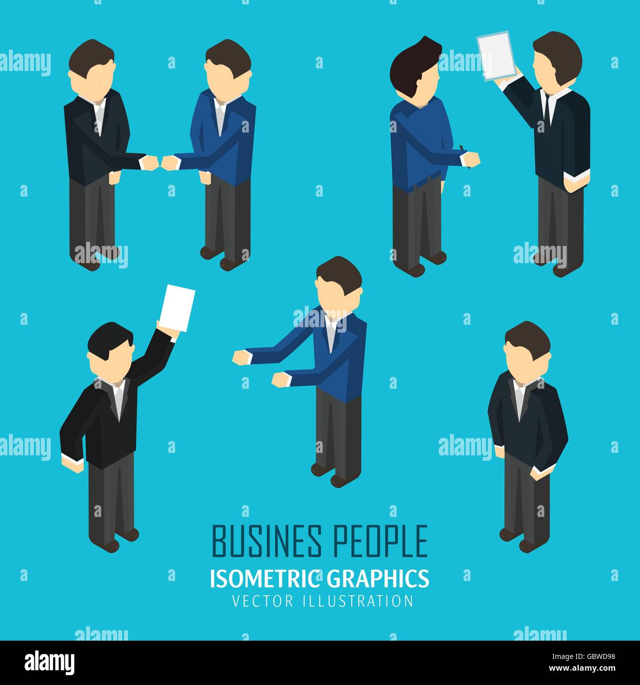 Isometric people businessmen 3d hi-res stock photography and images - Alamy