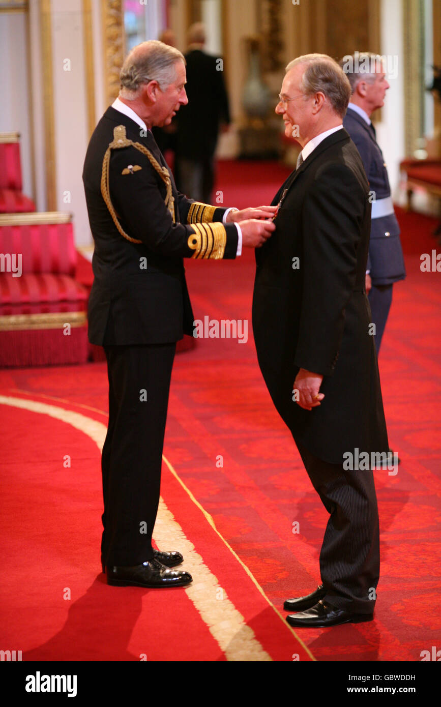 Mr. Rupert Sword is made an OBE by the Prince of Wales at Buckingham ...