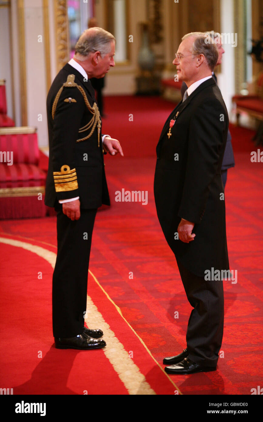 Mr. Rupert Sword is made an OBE by the Prince of Wales at Buckingham ...