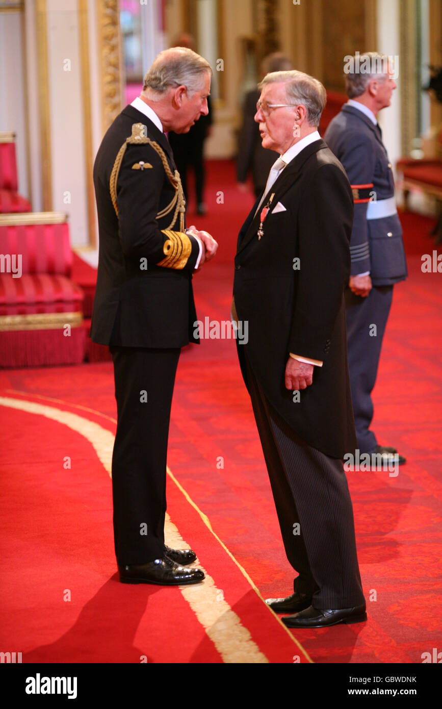 Mr. Guy Smales from Eastleigh is made an MBE by the Prince of Wales at ...