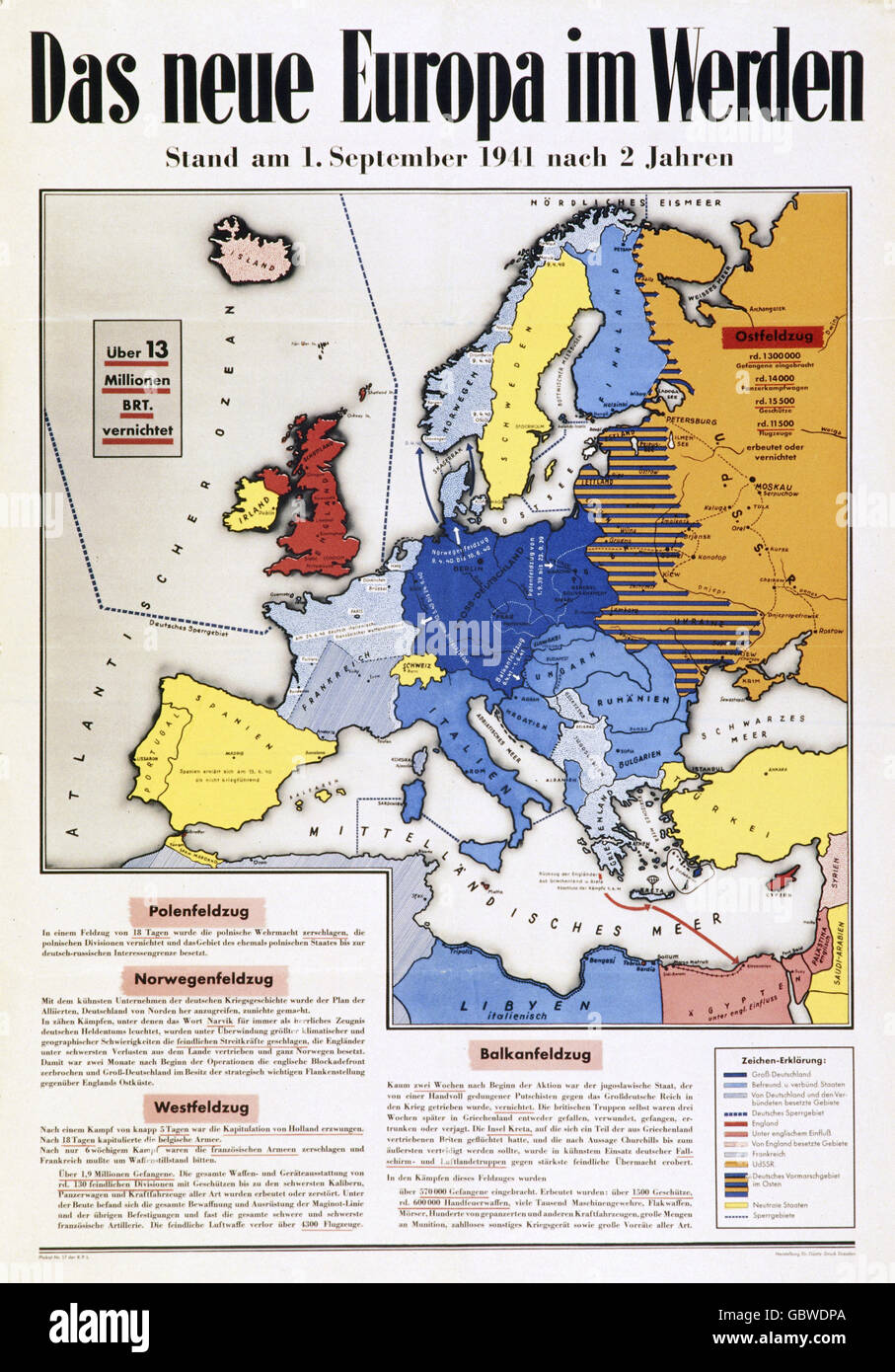 Europe 1941 map hi-res stock photography and images - Alamy