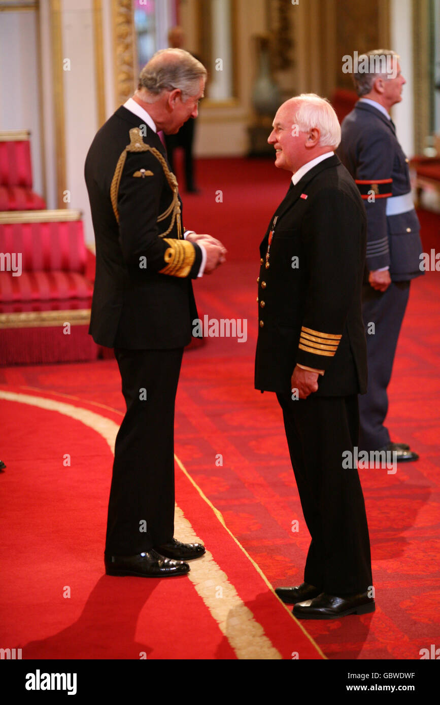 Captain Michael Sutherland from Fowey is made an MBE by the Prince of ...