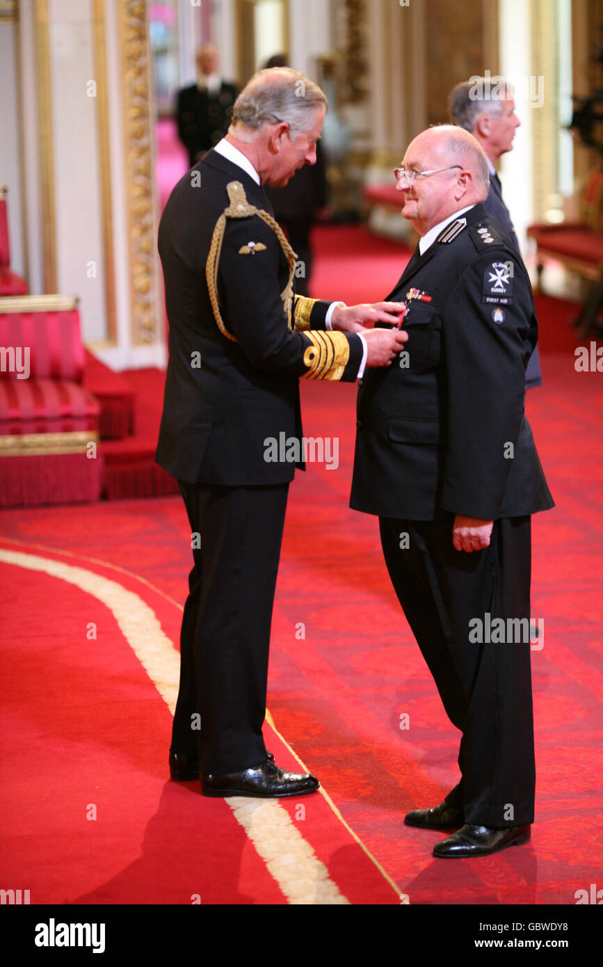 Mr. Robert Hutton from West Wittering is made an MBE by the Prince of ...