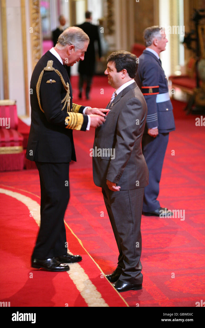 Professor Jonathan Crego from Enfield is made an MBE by the Prince of ...