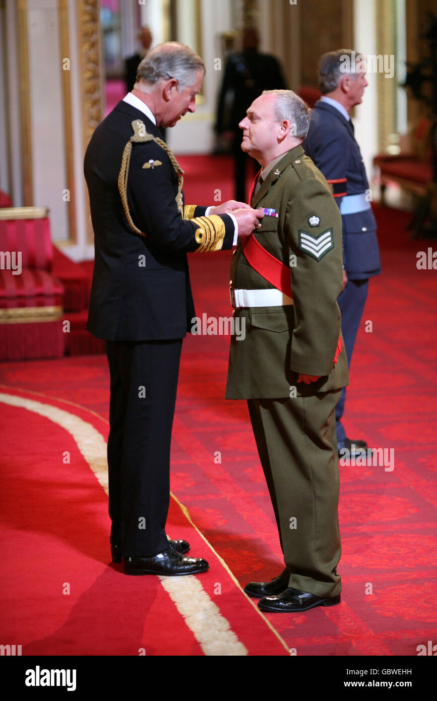 Colour Sergeant Stephen Crighton is made an MBE by the Prince of Wales ...