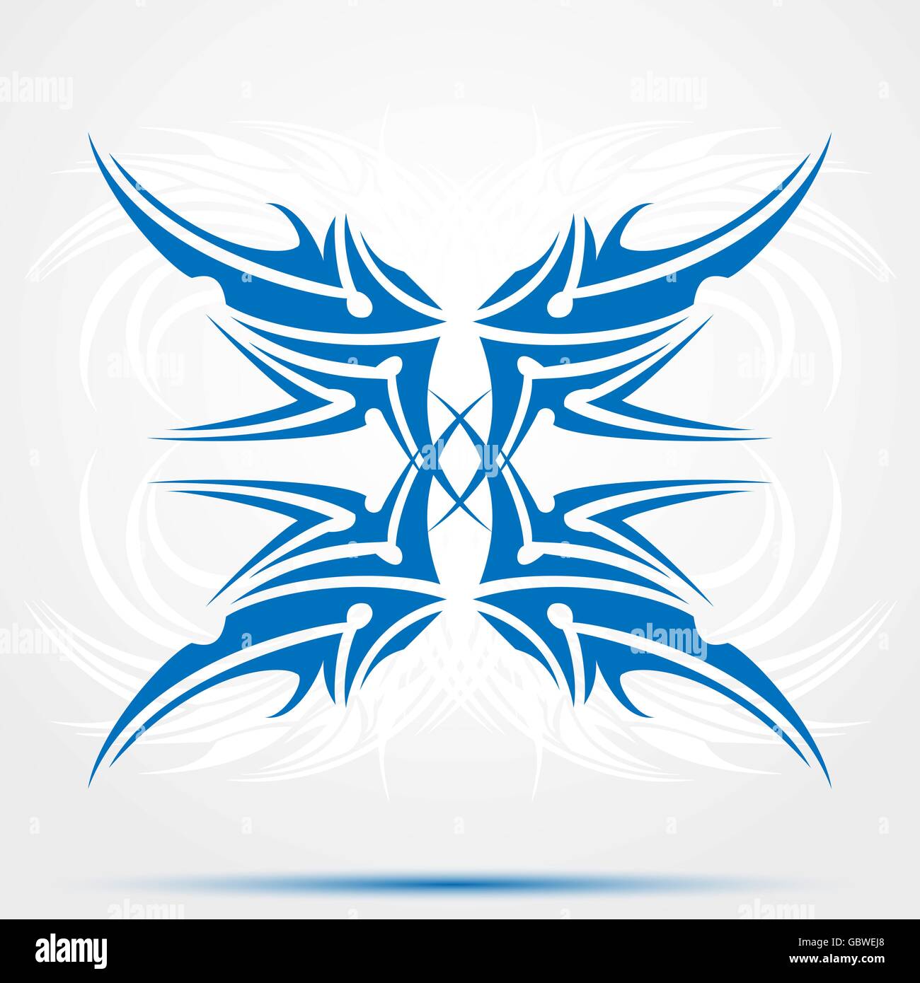 Sharp blue tribal tattoo Stock Vector Image & Art - Alamy
