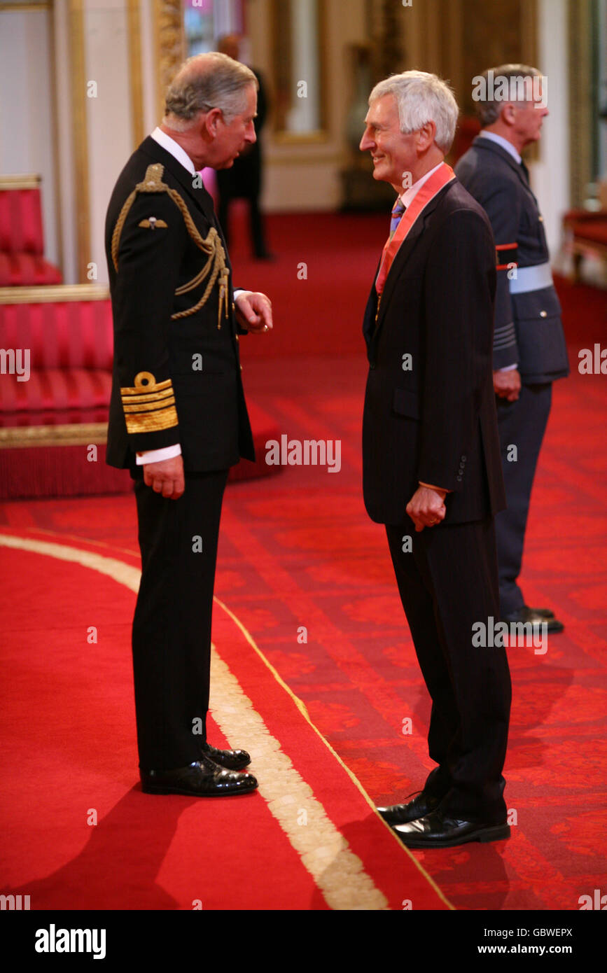 Mr. Finlay Scott from Liverpool is made a CBE by the Prince of Wales at ...
