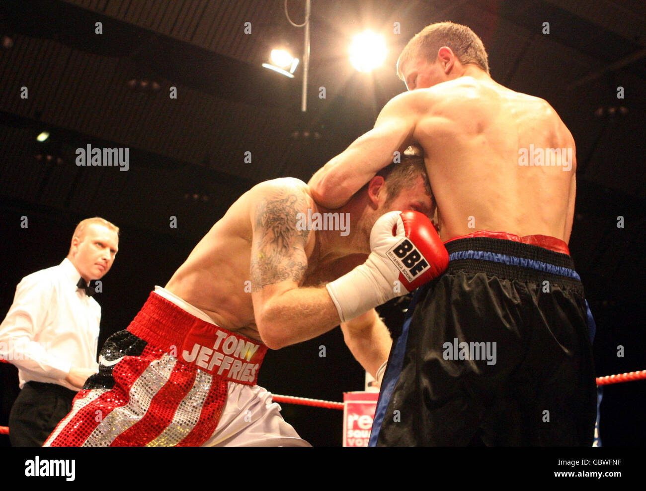 Great Britain's Tony Jeffries (left) in action against Belarus' Ilya ...