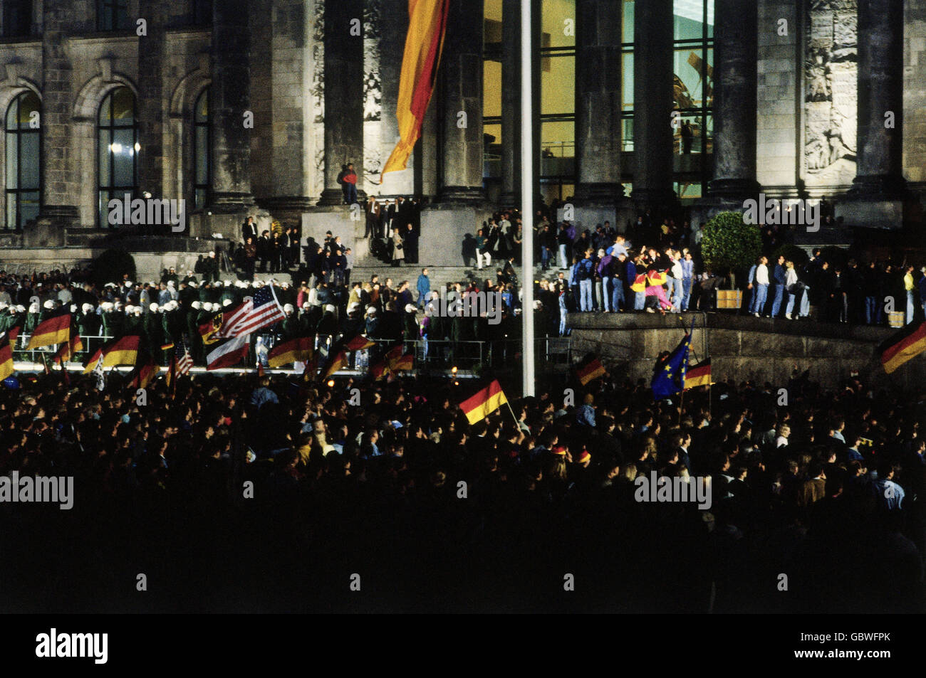 geography / travel, Germany, reunion, celebration, in front of the ...